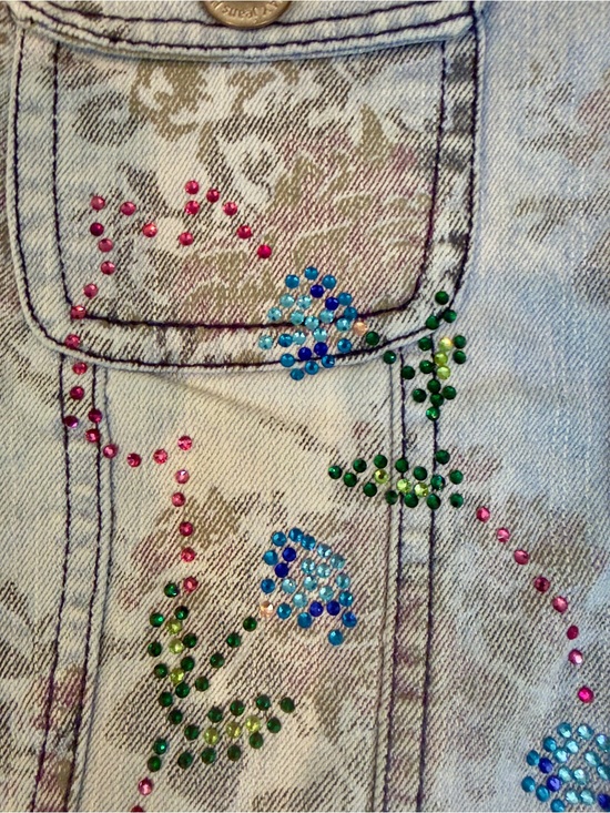JRock Originals | Jackets & Coats | Cat Crystal Detail Denim Jean ...